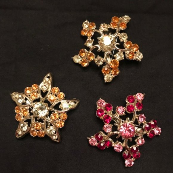 Jewelry | Vintage 6s Rhinestone Pins | Poshmark